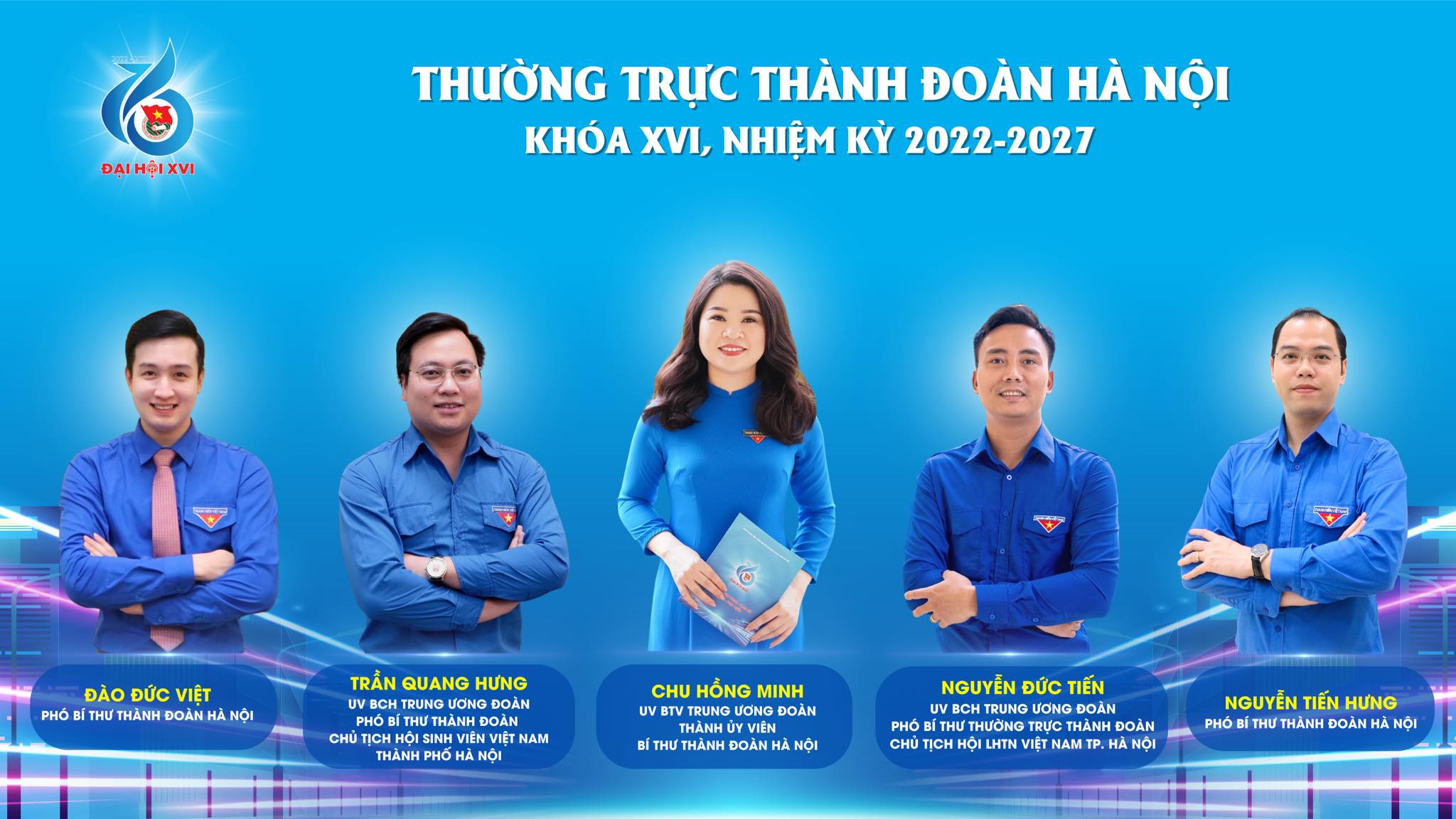 BAN CHẤP HÀNH ĐOÀN TNCS HỒ CHÍ MINH THÀNH PHỐ HÀ NỘI KHOÁ XVI, NHIỆM KỲ 2022 - 2027